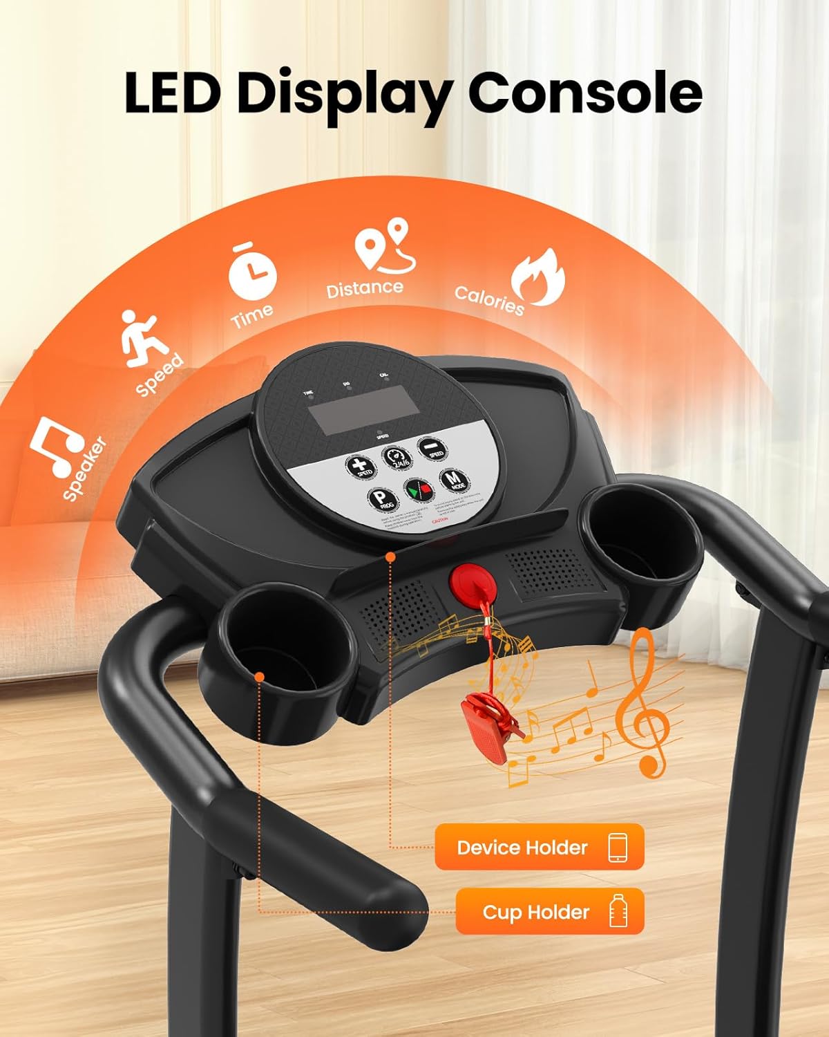 Treadmills for Home, 3.0HP Quiet Brushless Foldable Treadmill with ...