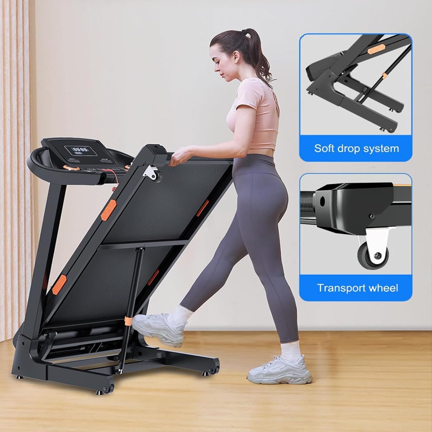 3.5 HP Treadmill with 15% Automatic Incline, 18 Inch Wide Belt ...