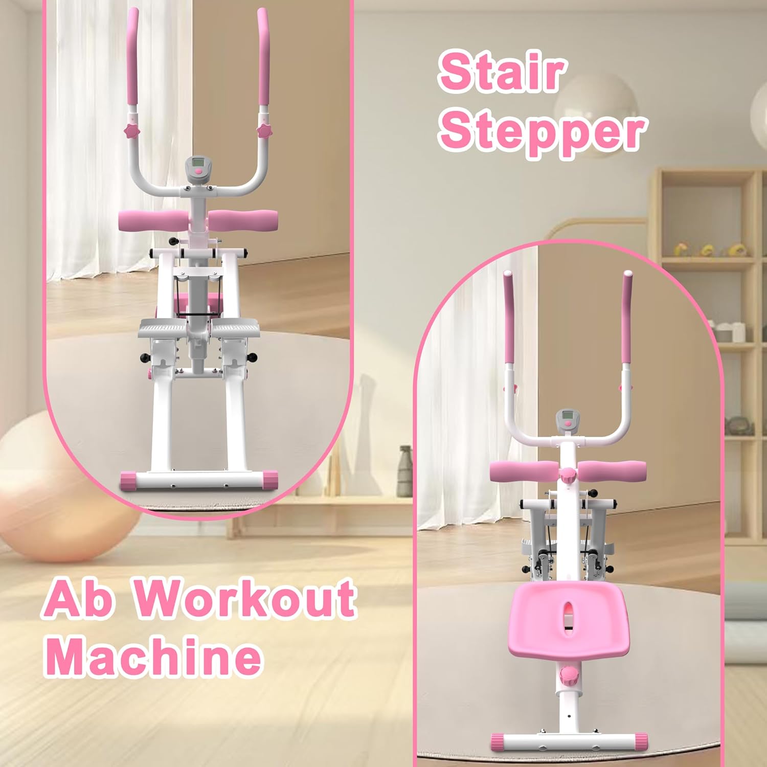 Stair Stepper, 2 in 1 Ab Workout Machine - Multi-Function Trainer ...