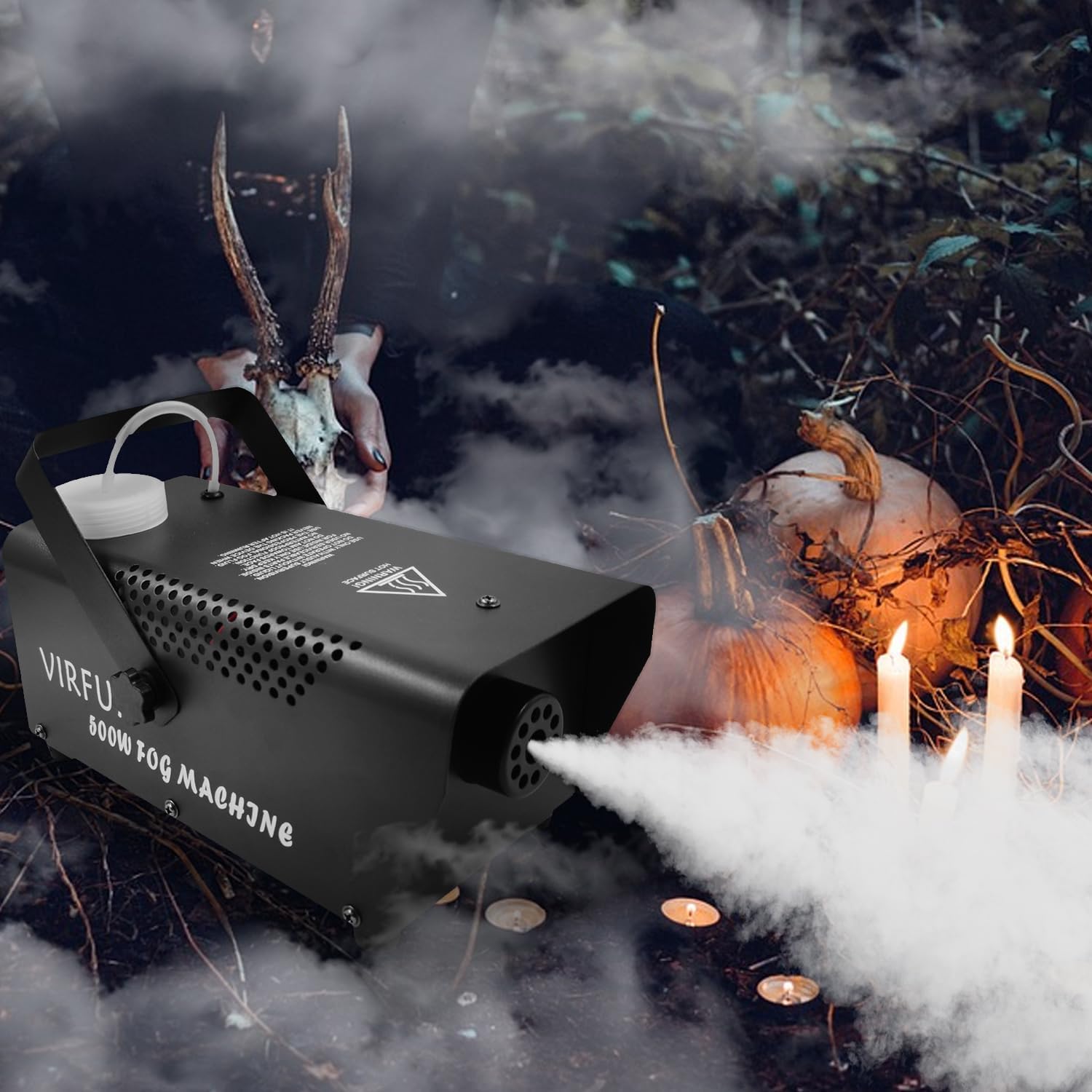 Smoke Machine, VIRFUN Fog Machine with Wired Remote Control and Auto ...