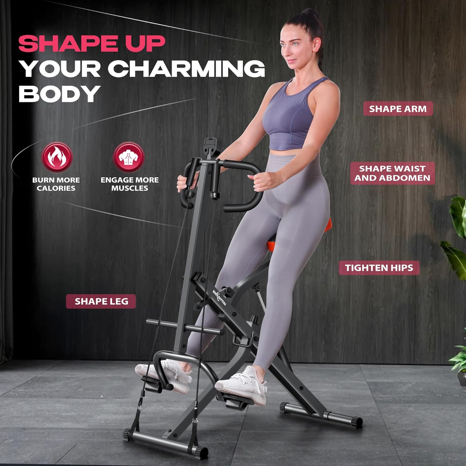 BODY RHYTHM Squat Machine for Home Gym, Squat Assist Trainer, Rowing ...