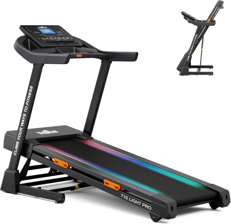 THERUN 20% Auto Incline Treadmill, 12 MPH and 3.5 HP, 55" x 20" Large ...