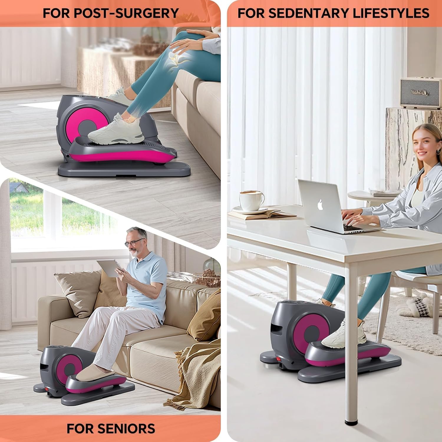 2025 New Under Desk Elliptical Machine, Electric Ellipse Leg Exerciser ...